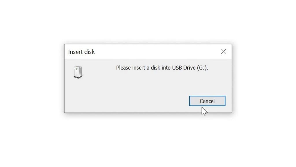 Fix Please Insert a Disk into Removable Disk - What's Running?